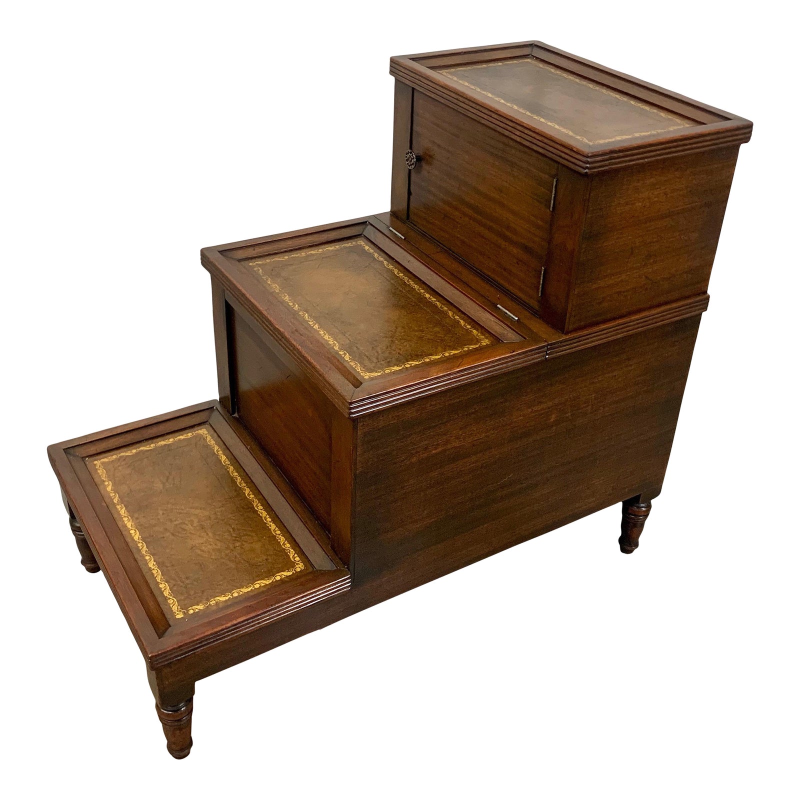 Early 20th Century Library Steps | Chairish