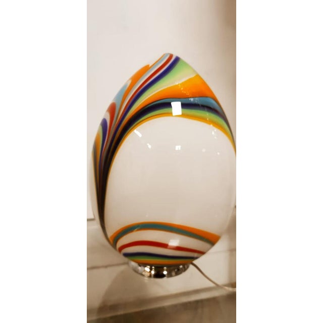 Multicolor Murano Glass Drop Lamp | Chairish