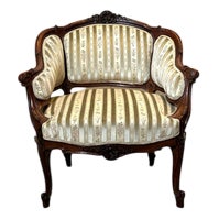 Rococo Style Lounge Chair | Chairish