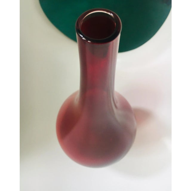 Murano Sommerso Ruby Red Art Glass Vase 1960s Mid Century Modern | Chairish