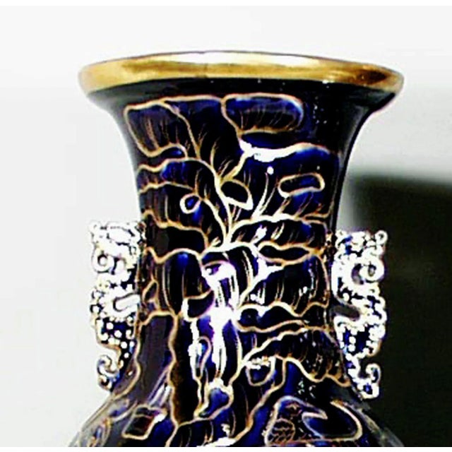 Mason's Ironstone Chinoiserie Mazarine Blue Vase | Chairish