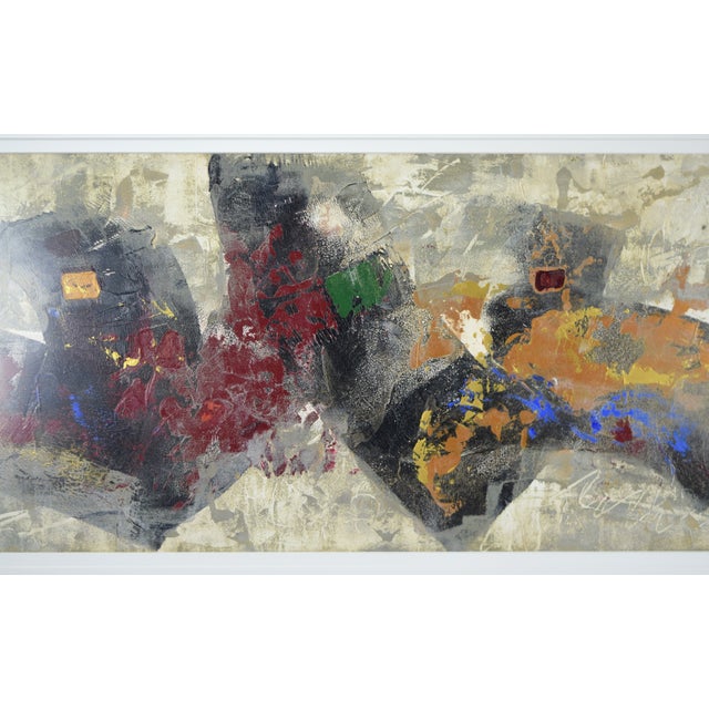 Vintage Modern Abstract Expressionist Forms Oil Painting #2 by Canadian ...