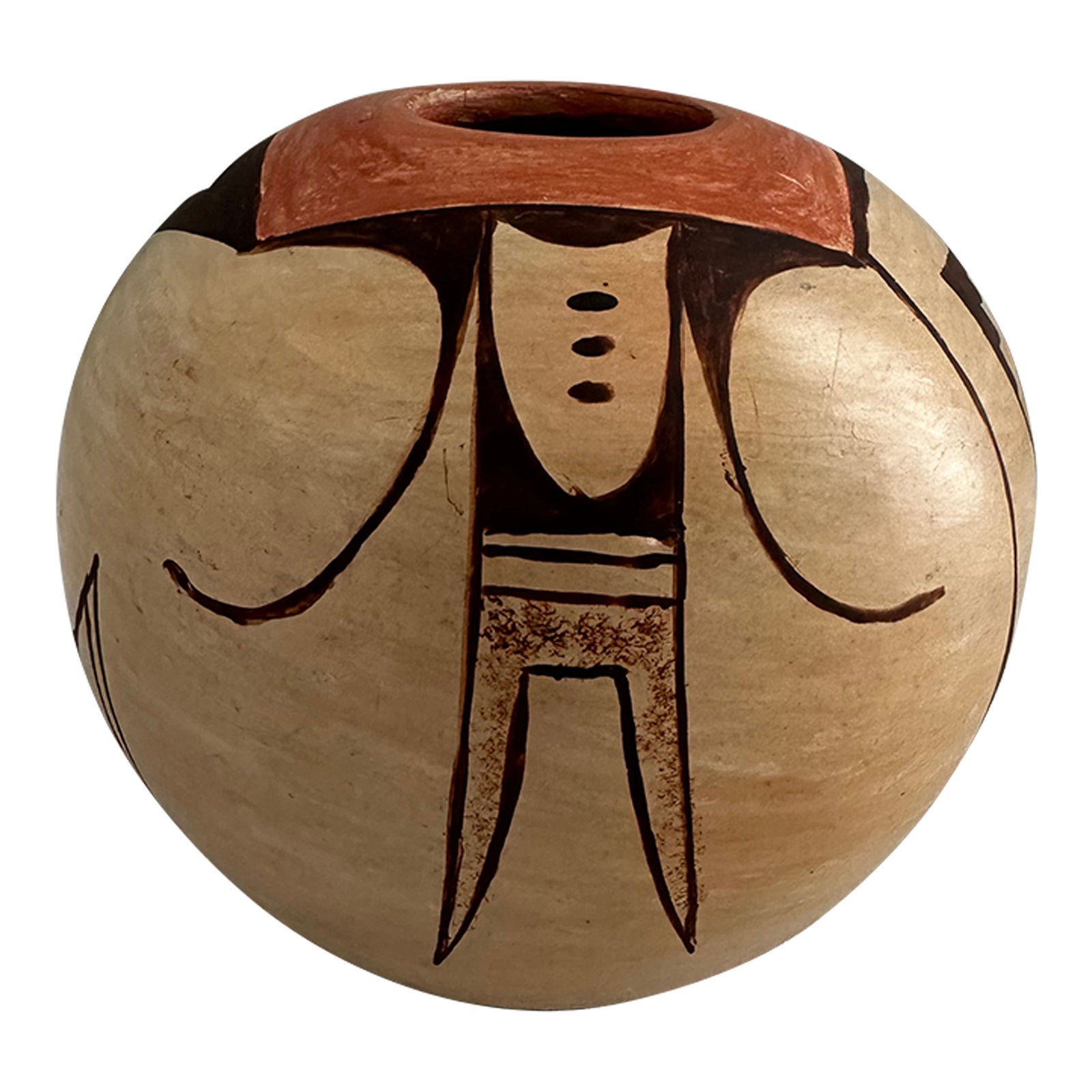 Vintage Traditional Native American Style Pottery Pot | Chairish