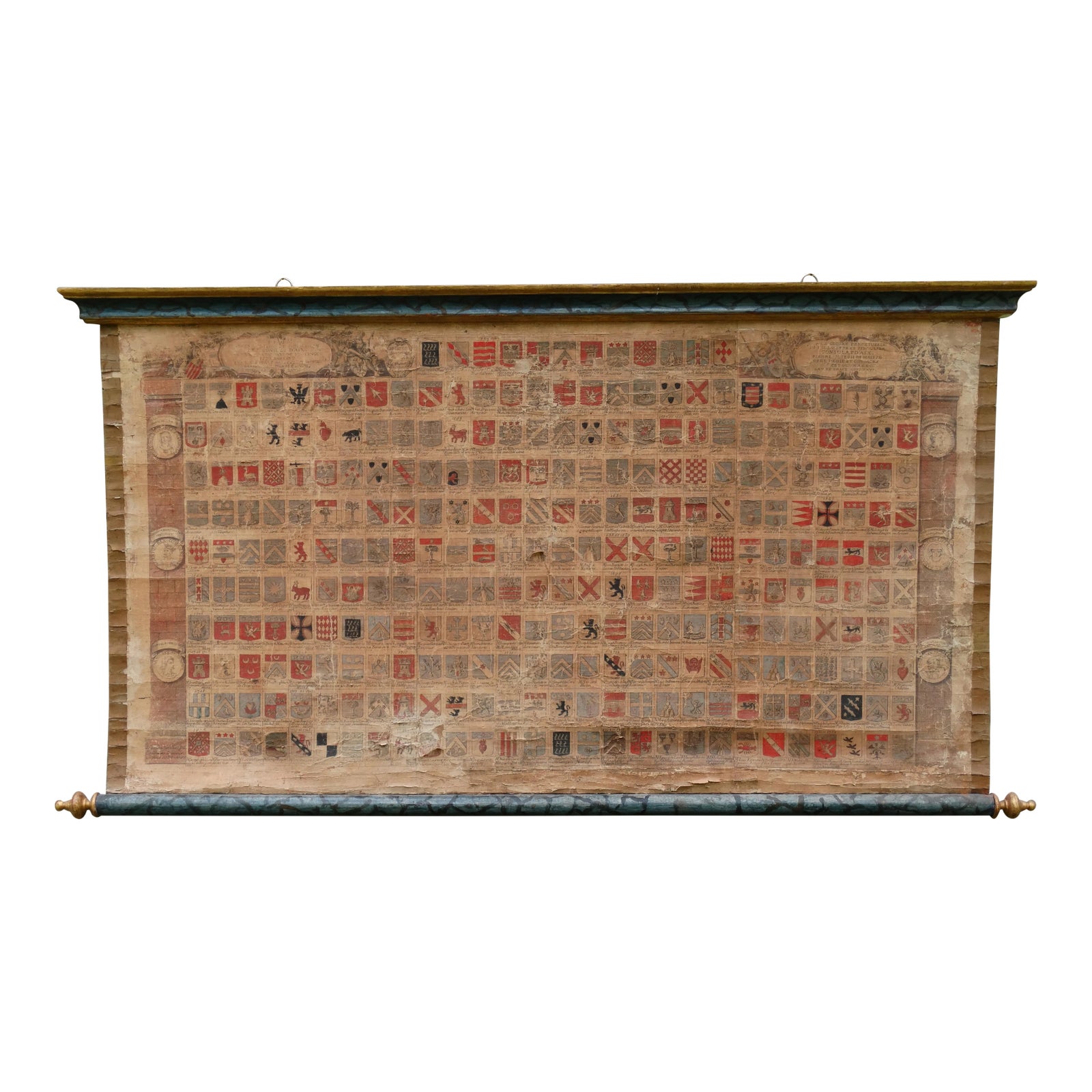 Antique French Armorial Shield Scroll, Circa 1720 | Chairish