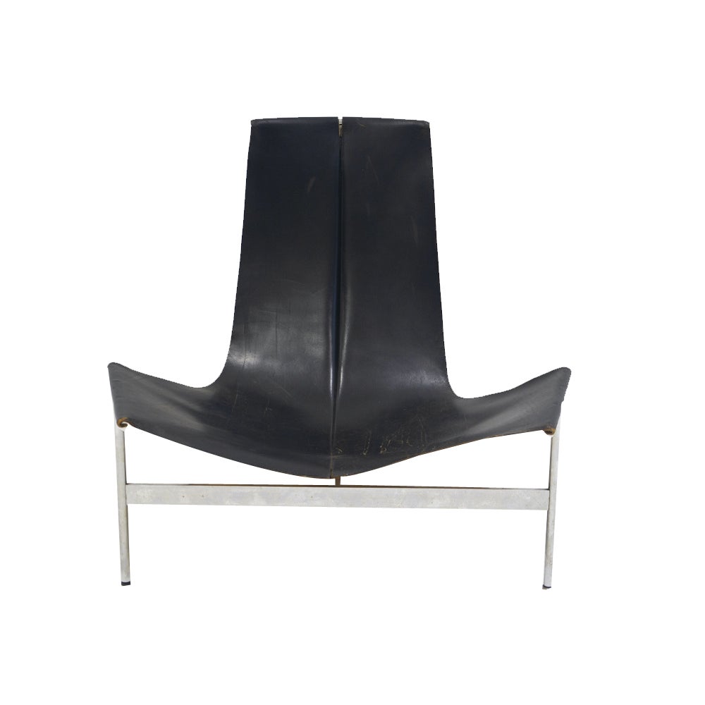 Black Leather T-Chair by Katavolos, Littell, & Kelley for Laverne ...
