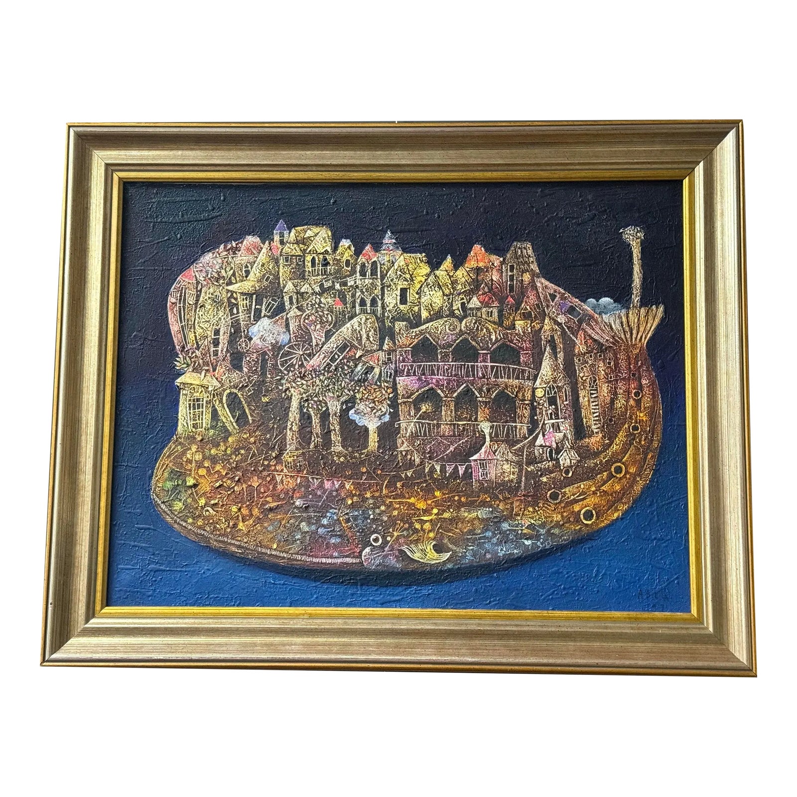 Eduardo Miguel Abela Torras Oil on Canvas Va Llena, 1997 | Chairish