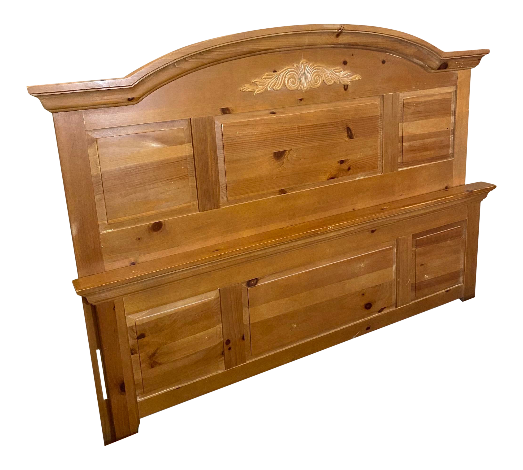 Broyhill Fontana Distressed Pine Queen Full Headboard and Footboard Chairish