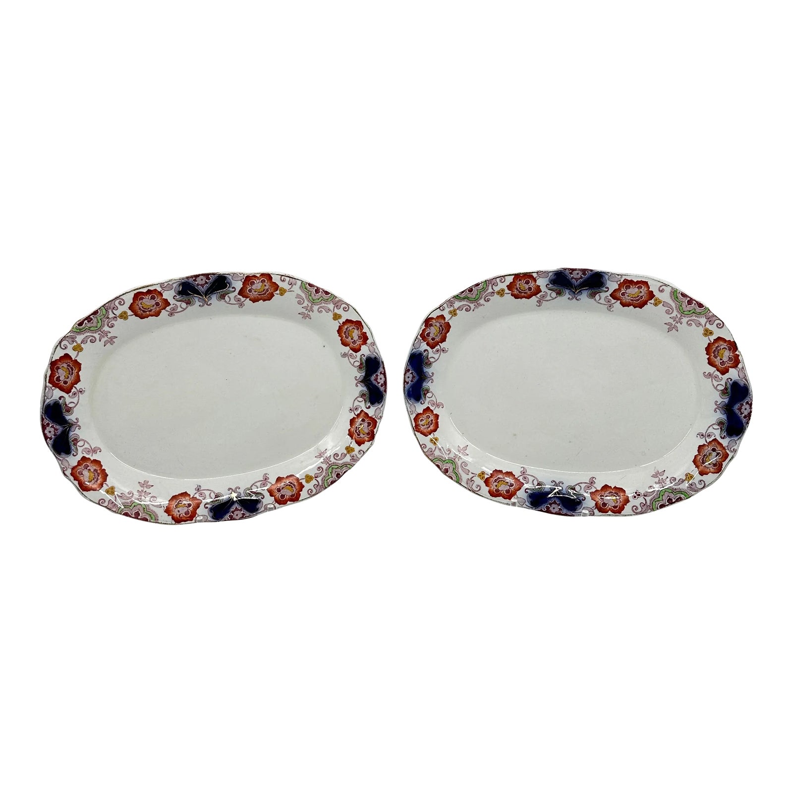 Antique Hollinshead & Kirkham Persian Plates- a Pair | Chairish