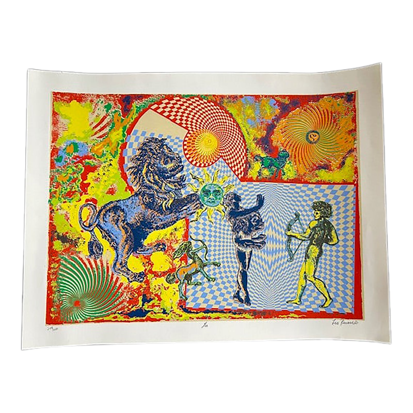 1970s Leo, Mid Century Modern Serigraph Print by Leo Russell | Chairish