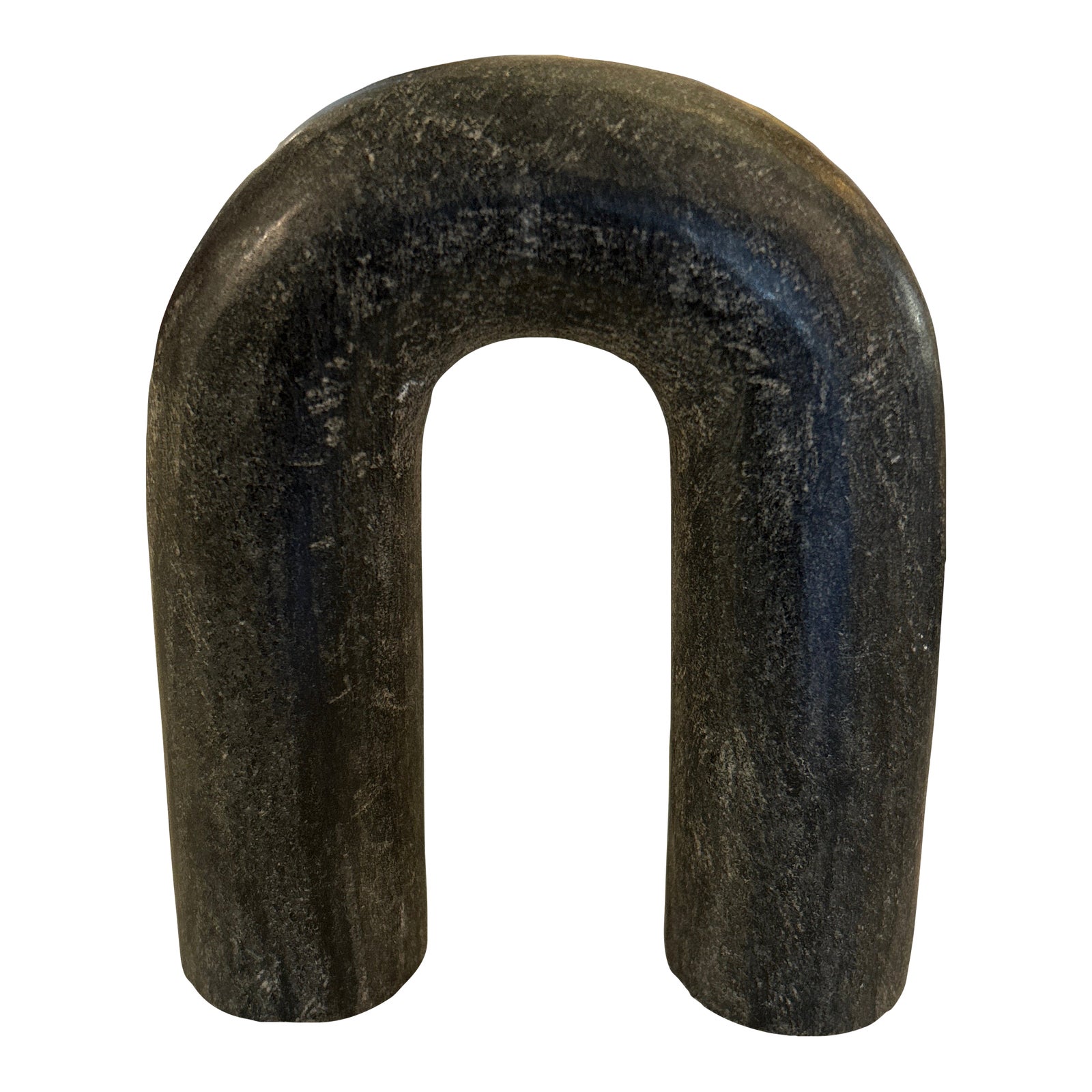 Slate Gray U - Shape Stone Paperweight | Chairish