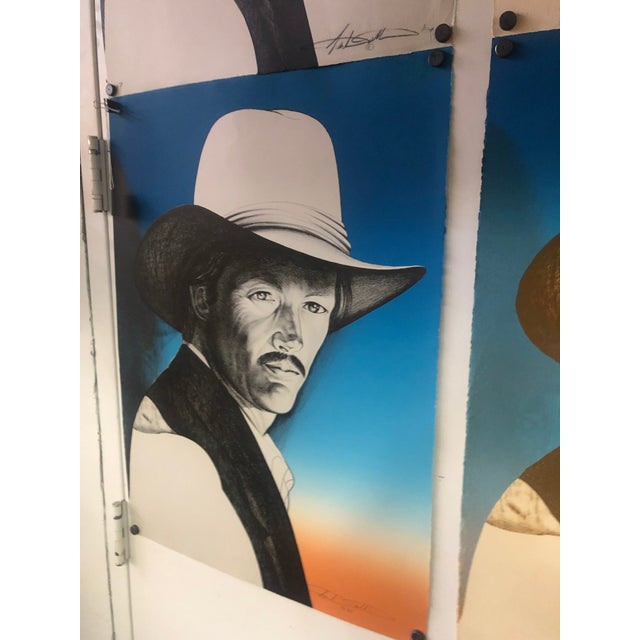 1980s Pop Art Style Cowboy Portrait Print of Lee Van Cleef | Chairish