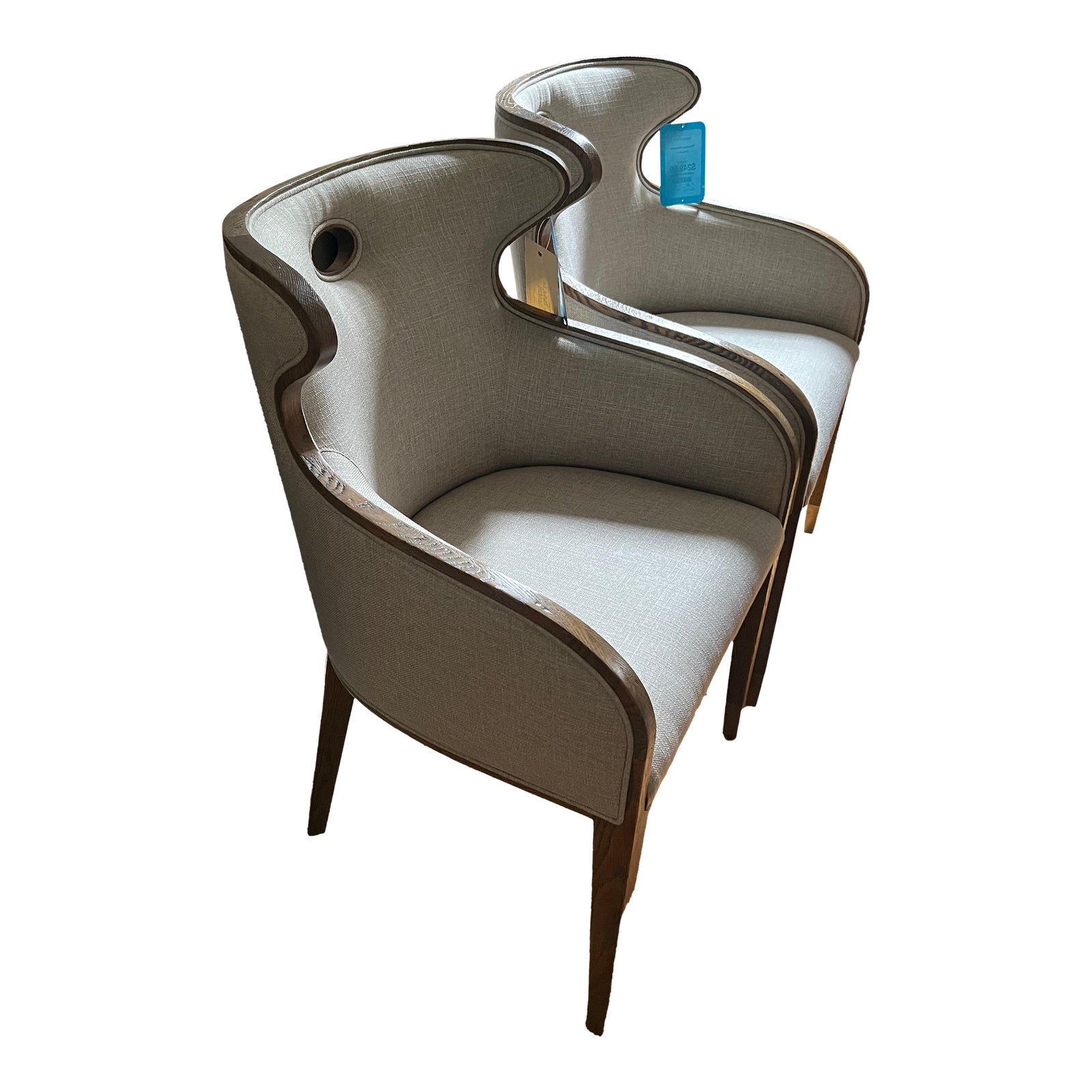 Theodore Alexander Scoop Back Chairs - Set of 2 | Chairish