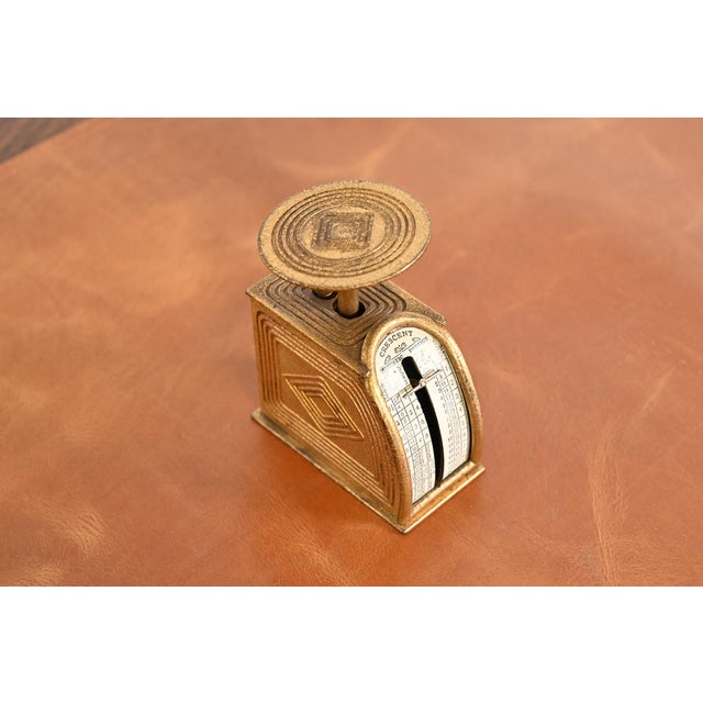 Tiffany Studios New York Graduate Bronze Doré Postage Scale | Chairish