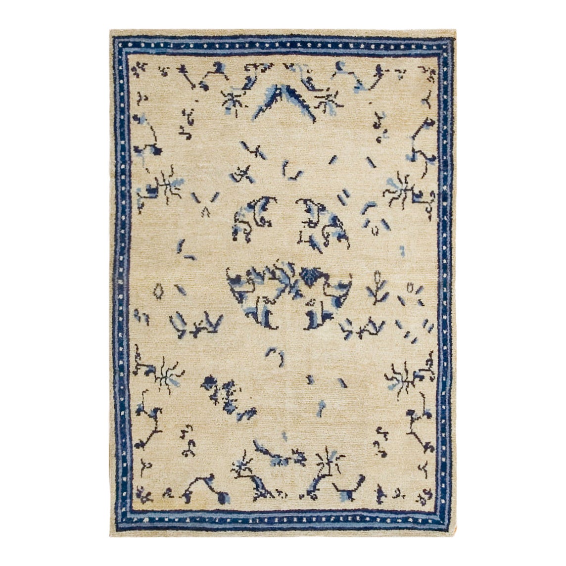 Antique Chinese Ningxia Rug, 3'9" X 5'4" | Chairish