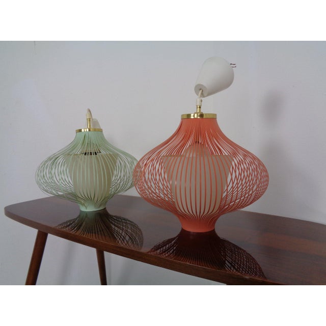 Filigree Spaghetti Ceiling Lamps, Italy, 1950s, Set of 2 | Chairish