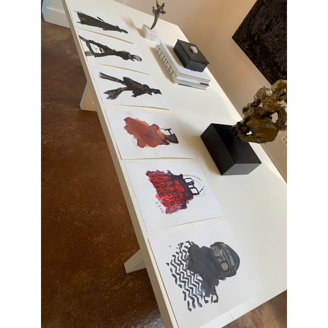 "Ink Wash Fashion Series" Contemporary Abstract Figurative Painting by ...