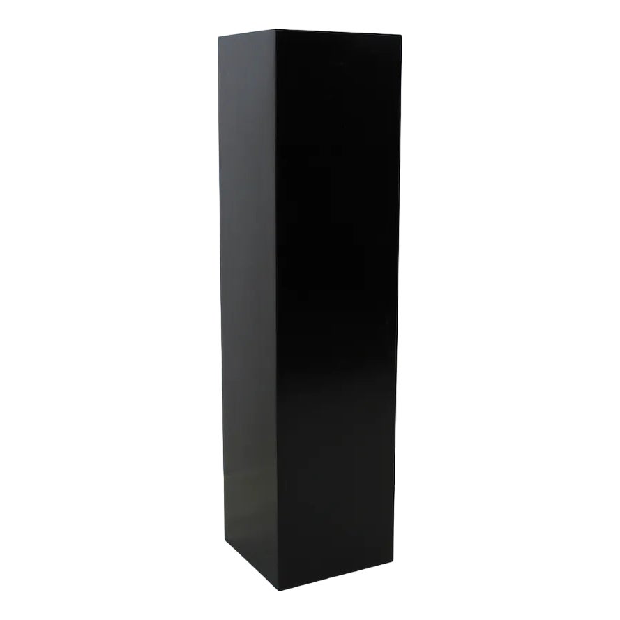 Design Column in Black Lacquered Wood | Chairish