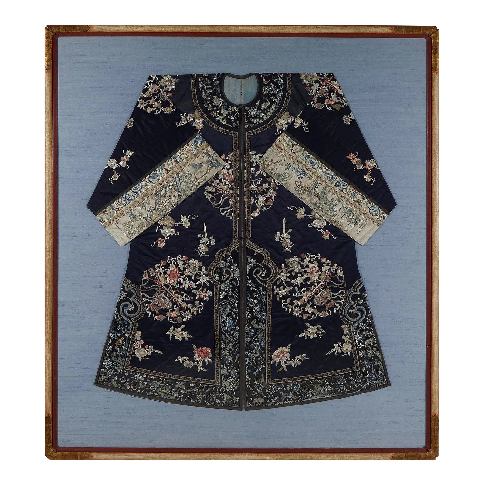 Antique Chinese Qing Dynasty Embroidered Robe, Framed | Chairish