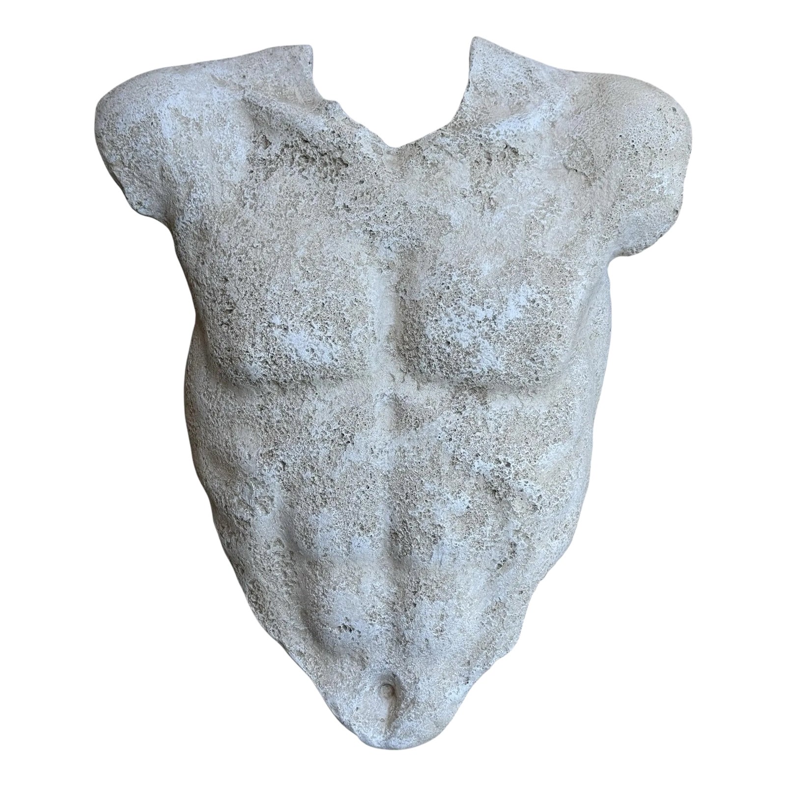 Mid 20th Century Sculpture of Male Torso Wall Hanging | Chairish