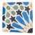Moroccan Reclaimed Encaustic Cement Tile With Moorish Fez Design | Chairish
