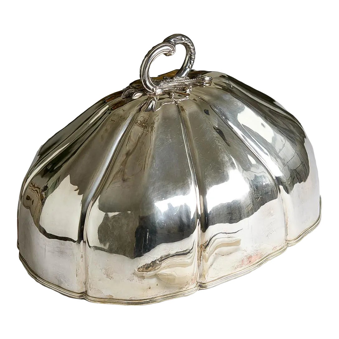 Massive Victorian 20" Sheffield Silver Plate Food Cover | Chairish