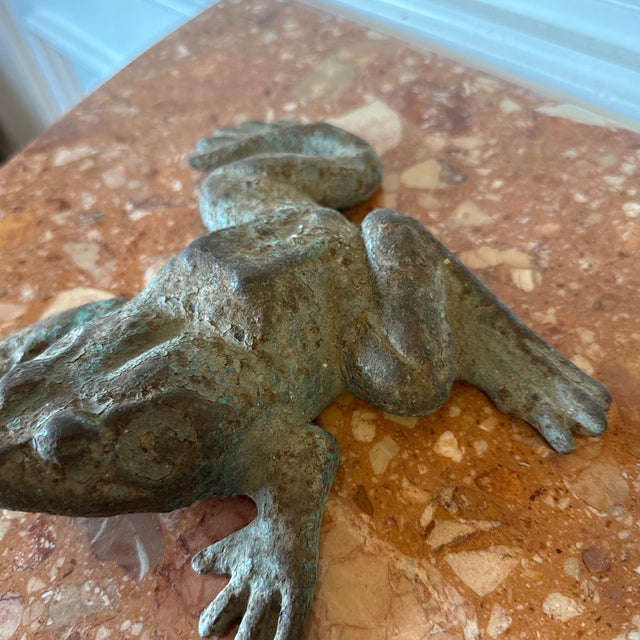 Vintage Heavy Cast Iron Frog Doorstop | Chairish