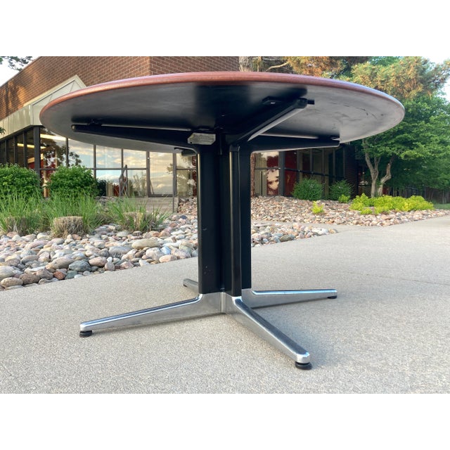 Mid-Century Modern Vecta Contract Round Dining Conference Table After ...