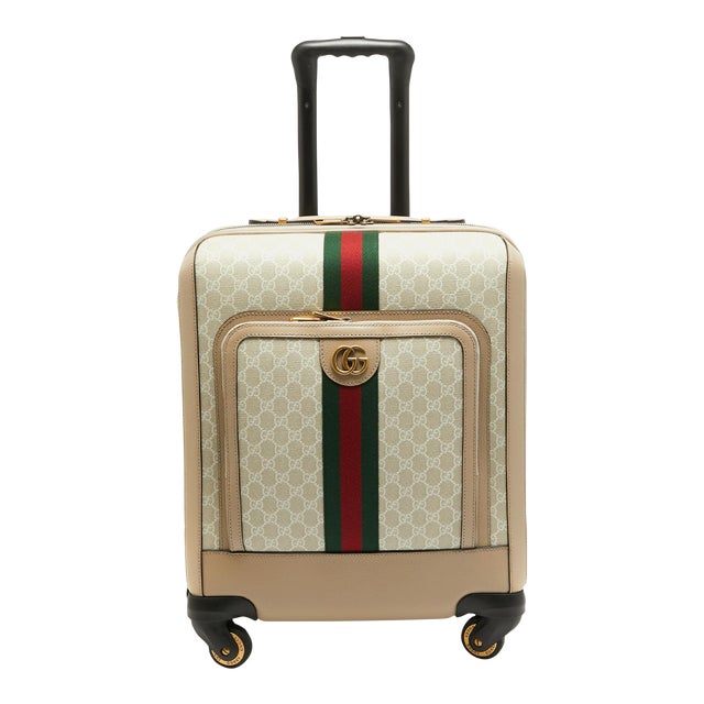 Gucci Beige Gg Supreme Canvas And Leather Small Savoy Cabin Trolley ...
