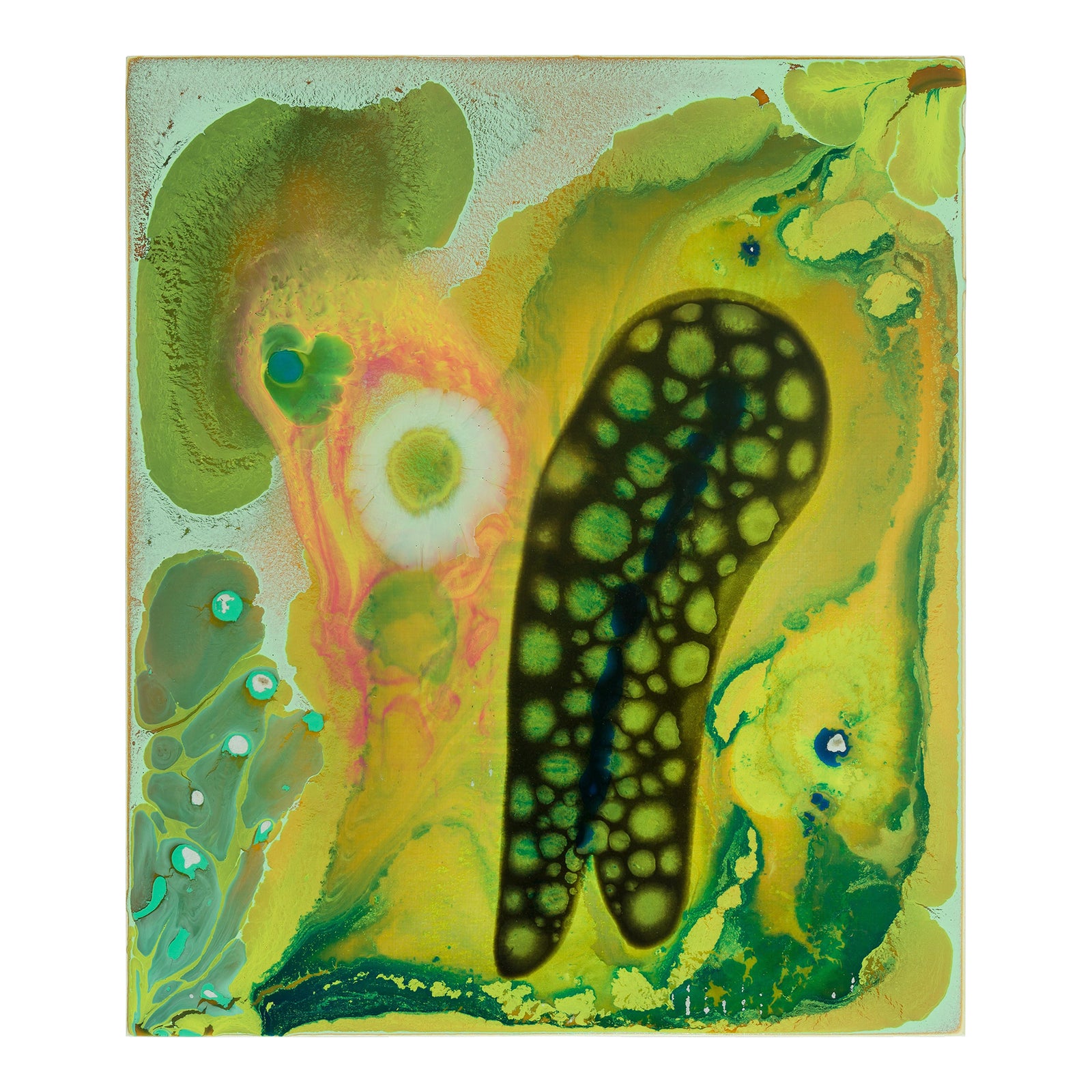 Green Abstract Contemporary Organic Painting by Bruce Riley | Chairish