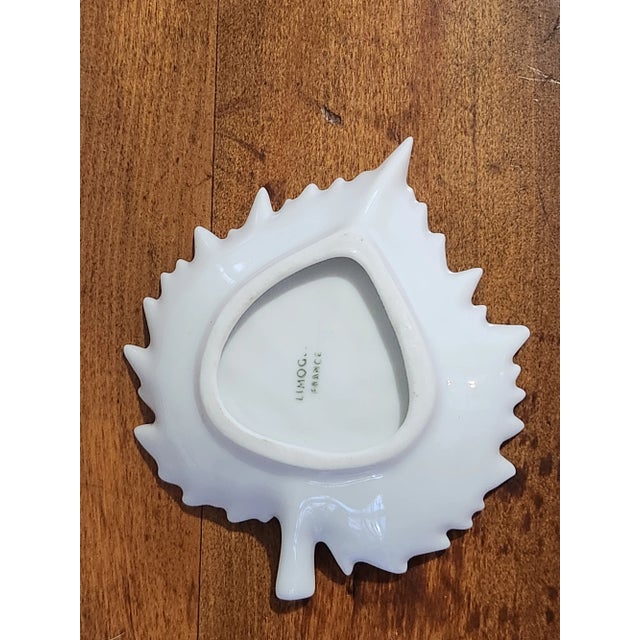 1980s Limoges Leaf Trinket Dish, Oil Dish, Butter Dish, Soap Dish ...