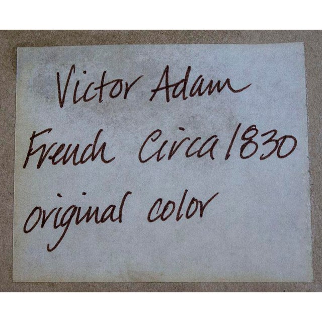 19th Century French Hand Colored Lithographs - Victor Adam | Chairish
