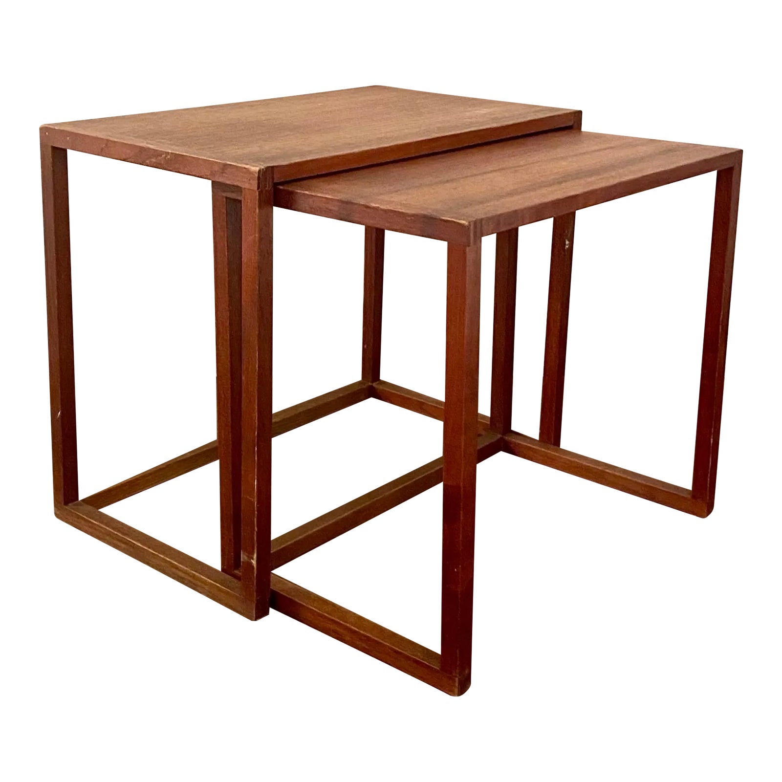 Scandinavian Modern Walnut Nesting Side Tables by Karl Erik Ekselius ...