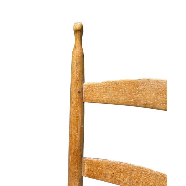 Pair of 19th Century Antique Southern Ladderback Side Chairs - Splint ...