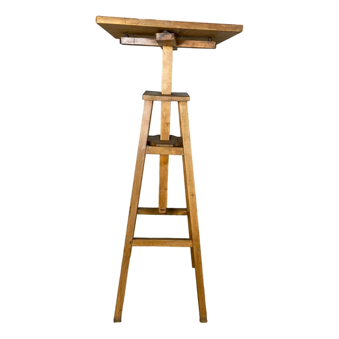 Vintage Rotating Height-Adjustable Sculpture Stand | Chairish