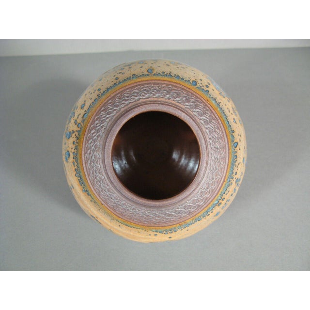 Mid 20th Century Vintage Roland Breton Spherical Vase in Polychrome ...