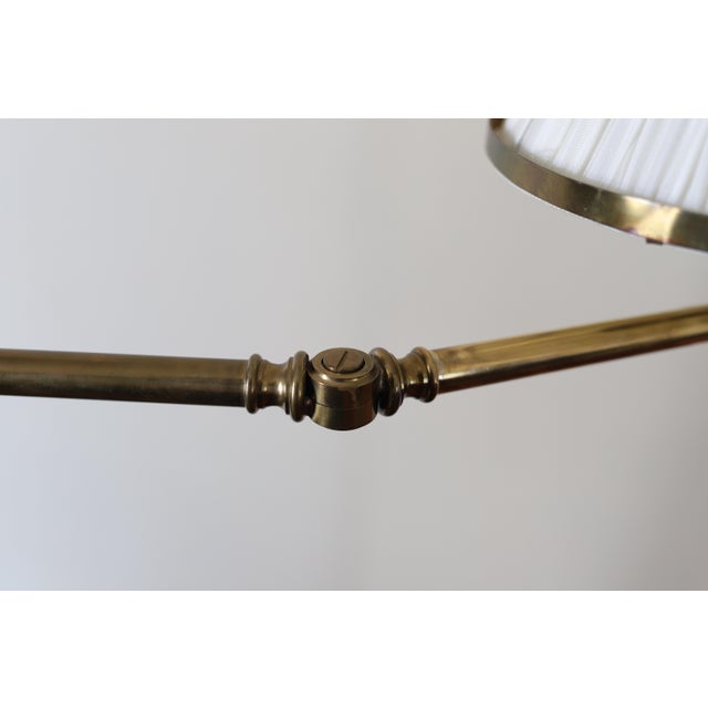 20th Century Edwardian Style Brass Library Reading Table Lamp | Chairish
