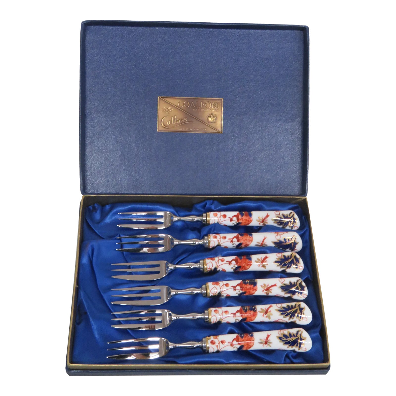 Coalport Sheffield Cutlery Bone China Forks Set of Six in a Box 4019b ...