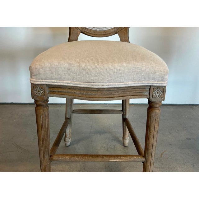 Four Hands Upholstered French Style Counter Stools - Set of 4 | Chairish
