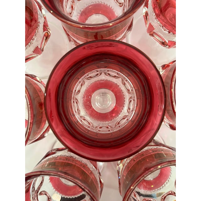 1950s Kings Crown Ruby Red Wine Glasses by Tiffin Franciscan - Set of 8 ...