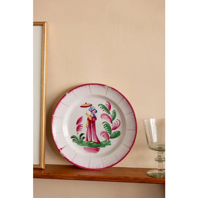 Faience Madame Bernard Plate from Les Islettes, Early 19th Century ...