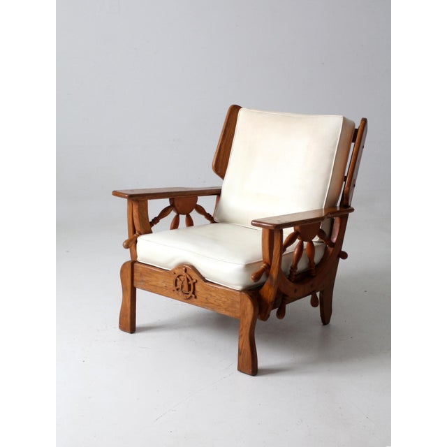 Mid-Century Nautical Theme Arm Chair | Chairish