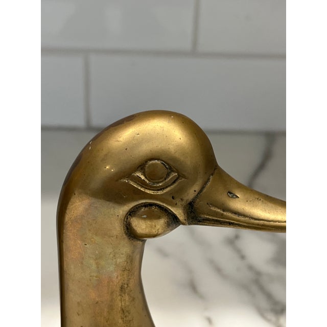 Vintage Solid Brass Duck Mallard Bookends Made by Leonard's Solid Brass ...