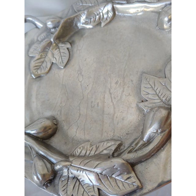 Vintage Pewter Round Double Handled Serving Plates/Trays Set of 2 ...