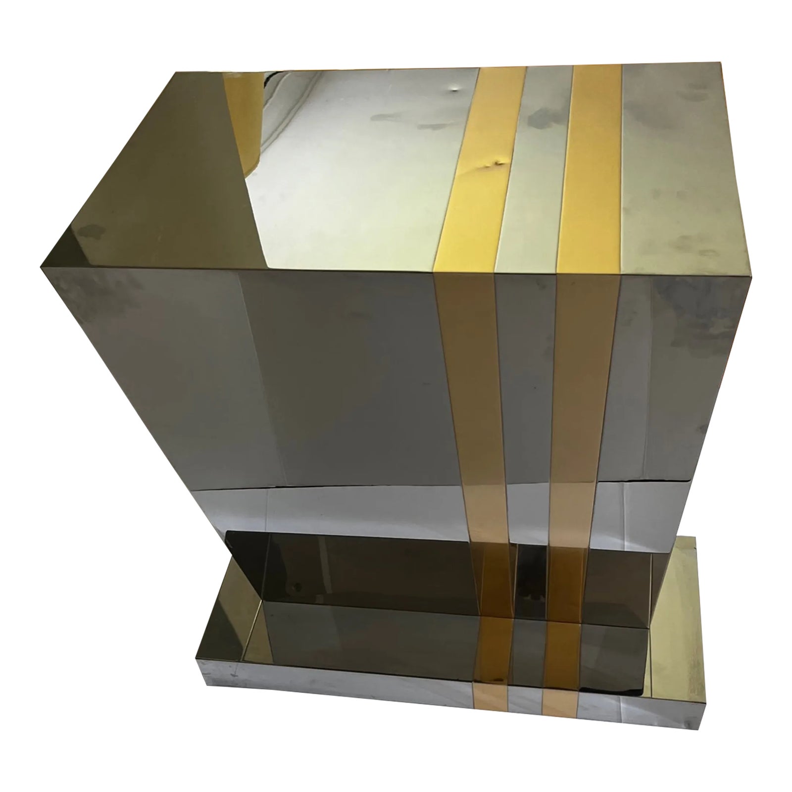 Console Table in the Manner of Pierre Cardin or Karl Springer | Chairish