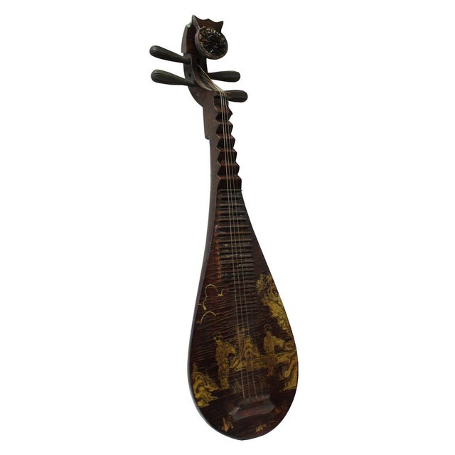 Chinese Traditional Decorative Pipa Shape Display | Chairish