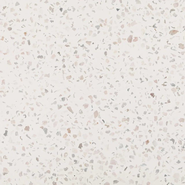 Modern White Terrazzo Outdoor Dining Table | Chairish