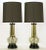 Pair of Rembrandt Brass Open Rib Table Lamps With Crystal Ball Centres ...