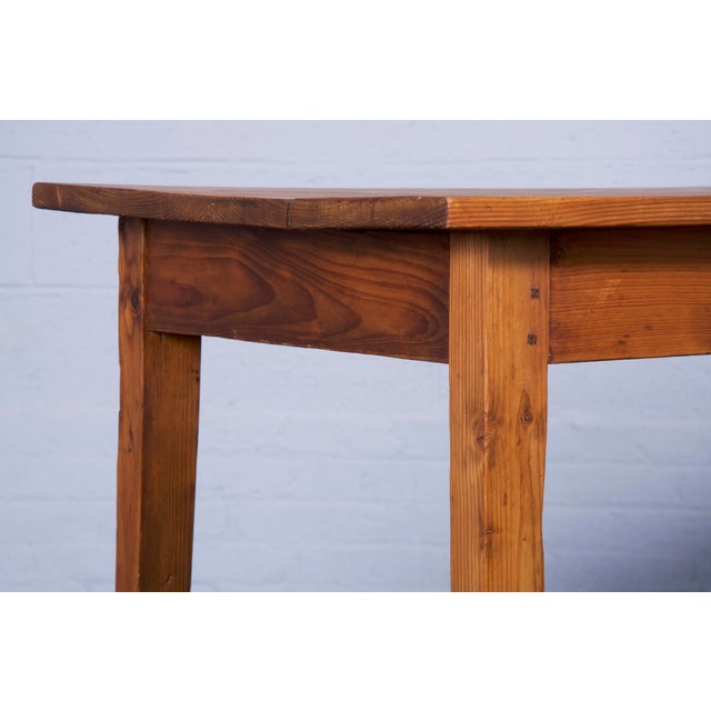 Antique French Farmhouse Rustic European Pine Dining Table | Chairish