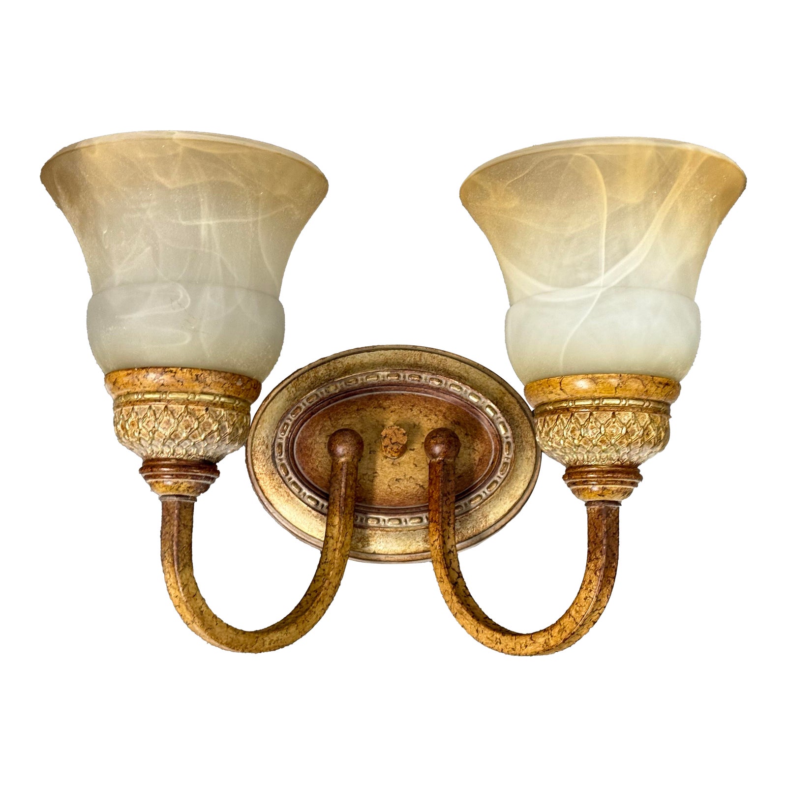 Hampton Bay Dual Arm Wall Sconces | Chairish