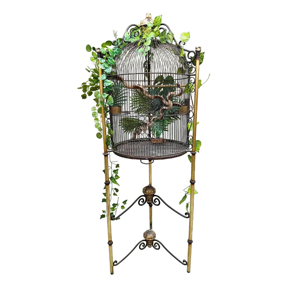 Vintage Iron Royal Decorated Birdcage, 1960s | Chairish